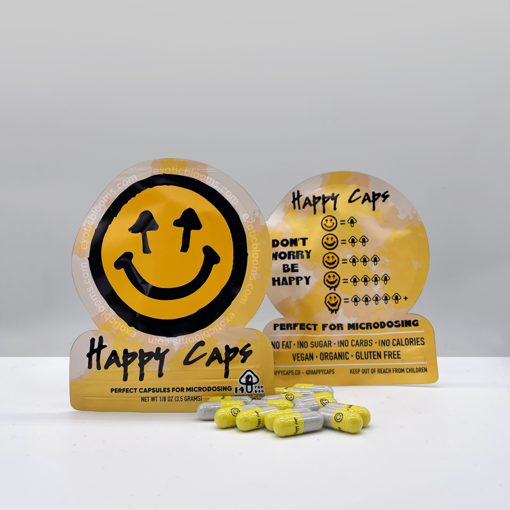 Happy Caps Microdosing Capsules 3500mg *BACKORDER* - Exotic Blooms ...